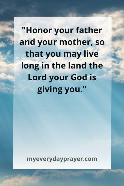 70 Amazing Bible Verse For Honor Your Mother And Father