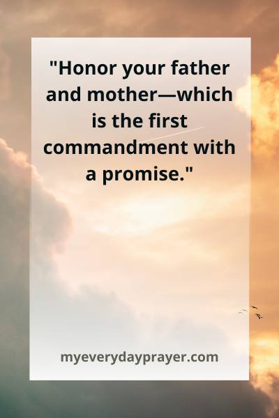 70 Amazing Bible Verse For Honor Your Mother And Father